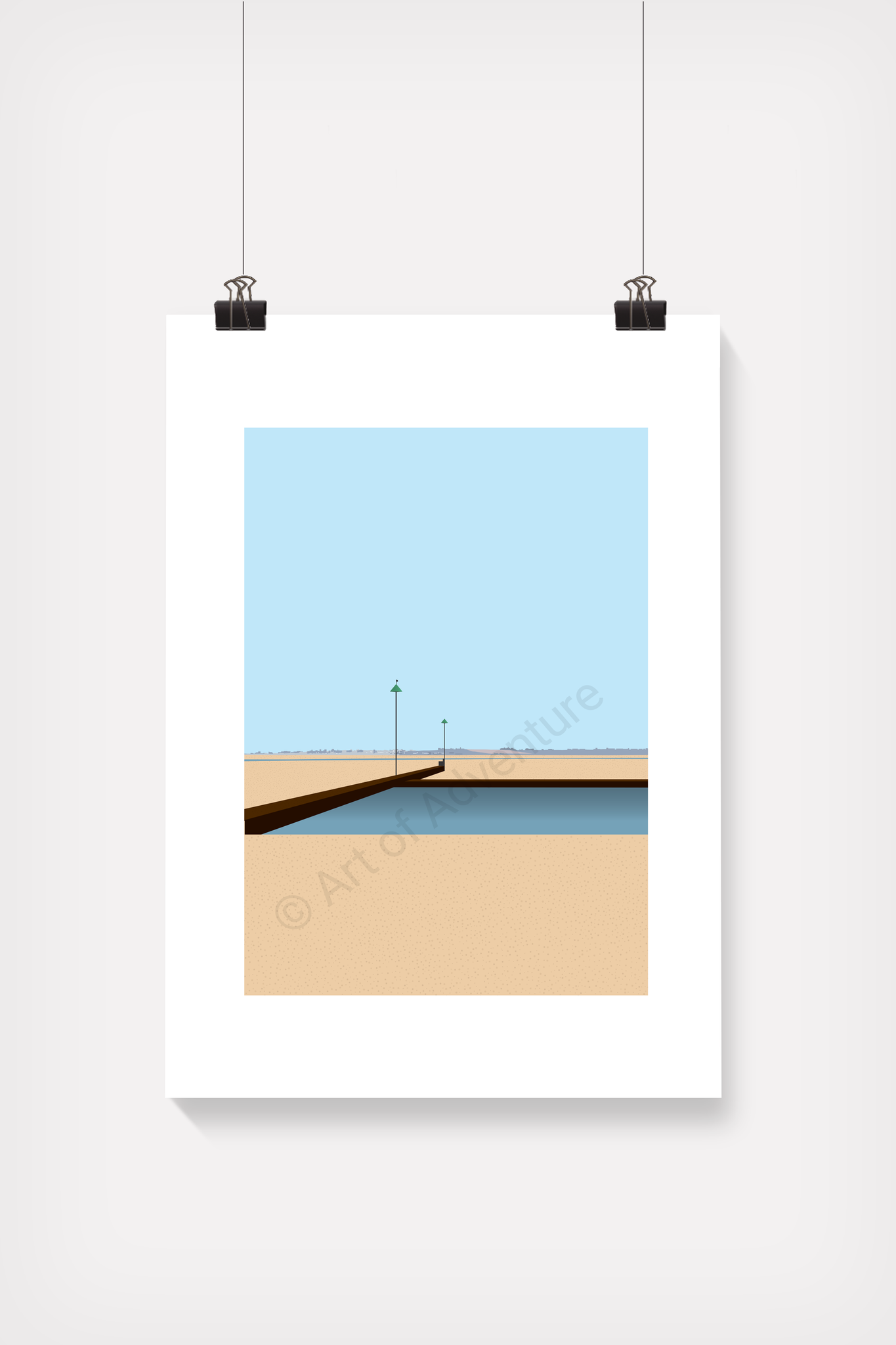 Paddling Pools Mini Print – Chalkwell – Art of Adventure